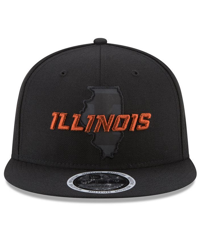 New Era Illinois Fighting Illini State Flective 9FIFTY Snapback Cap ...