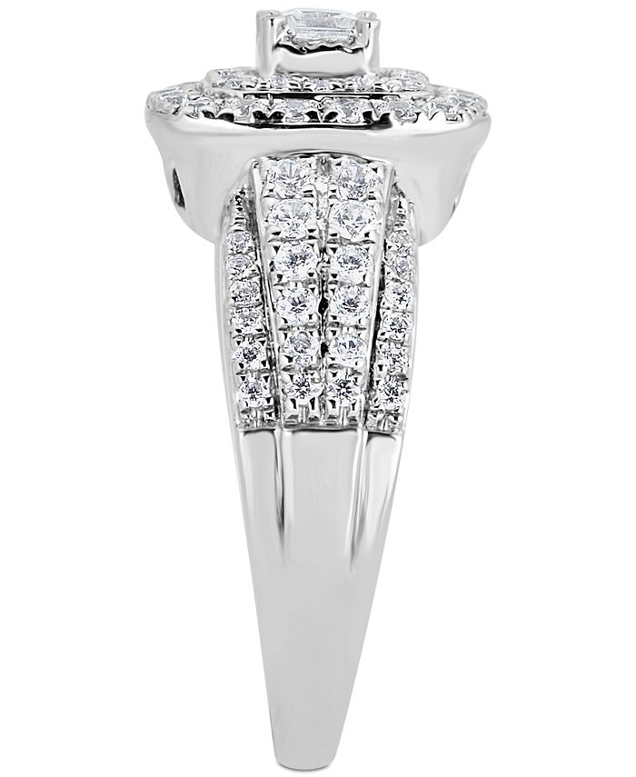 Macy's Diamond Princess Cluster Engagement Ring (1 ct. t.w.) in 14k ...