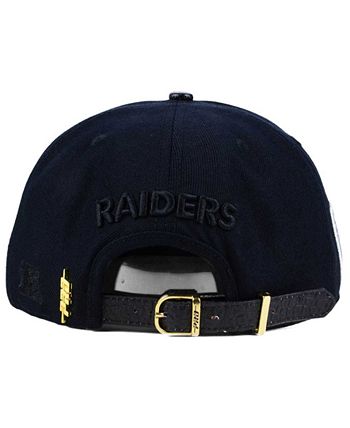 Pro Standard Oakland Raiders Black and White Strapback Cap - Macy's