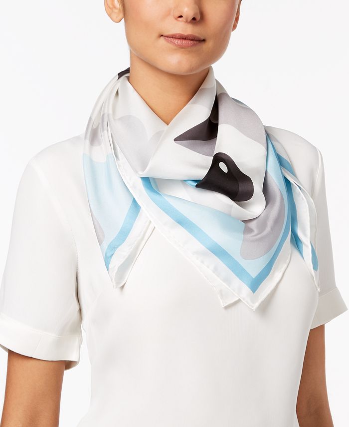 kate spade new york Owl Silk Square Scarf - Macy's