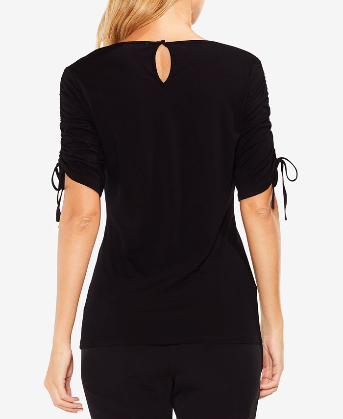 Vince Camuto Drawstring-Sleeve Top - Macy's