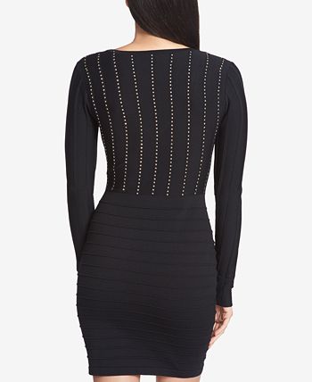 GUESS Studded Knit Bandage Dress - Macy's