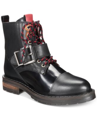 Callisto Aerow Lace-Up Combat Booties - Macy's