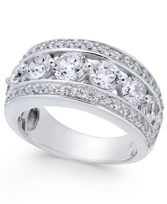 Macy's Diamond Fancy Band (3 ct. t.w.) in 14k White Gold - Macy's