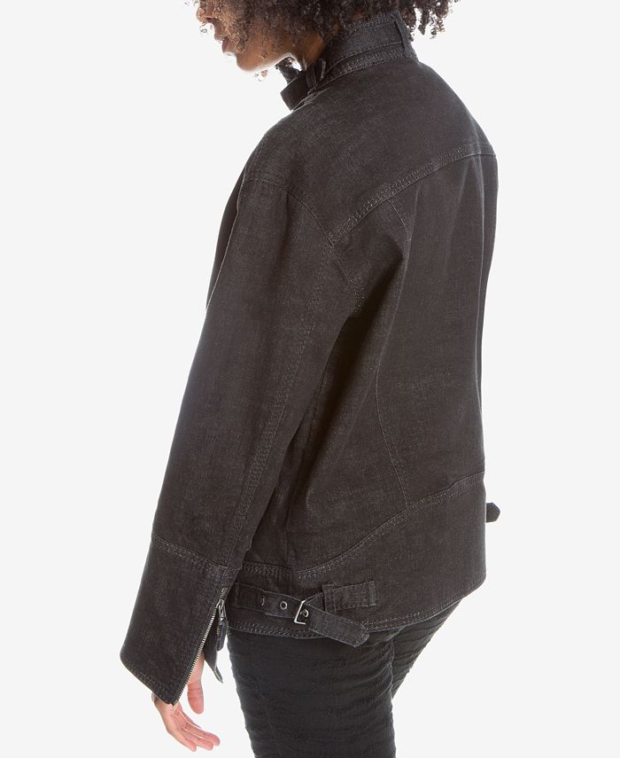 Max Studio London Denim Moto Jacket, Created for Macy's - Macy's