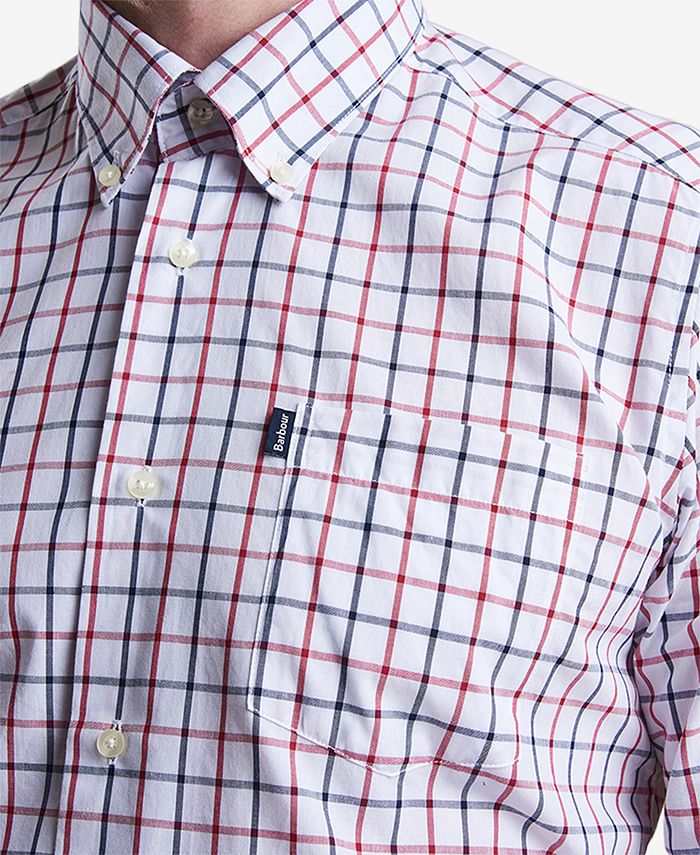 Barbour Men's Henry White Tattersall Check Oxford Shirt & Reviews ...
