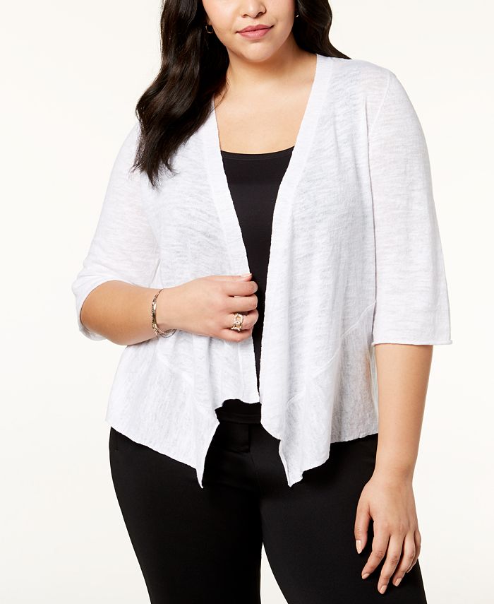 Alfani Plus Size Open-Front Cardigan, Created for Macy's & Reviews ...