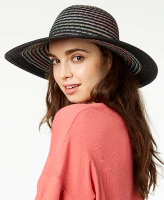 I.N.C. Multicolor Stripe Floppy Hat, Created for Macy's - Macy's