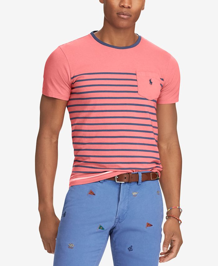 Polo Ralph Lauren Men's Big & Tall Classic Fit Striped T-Shirt - Macy's
