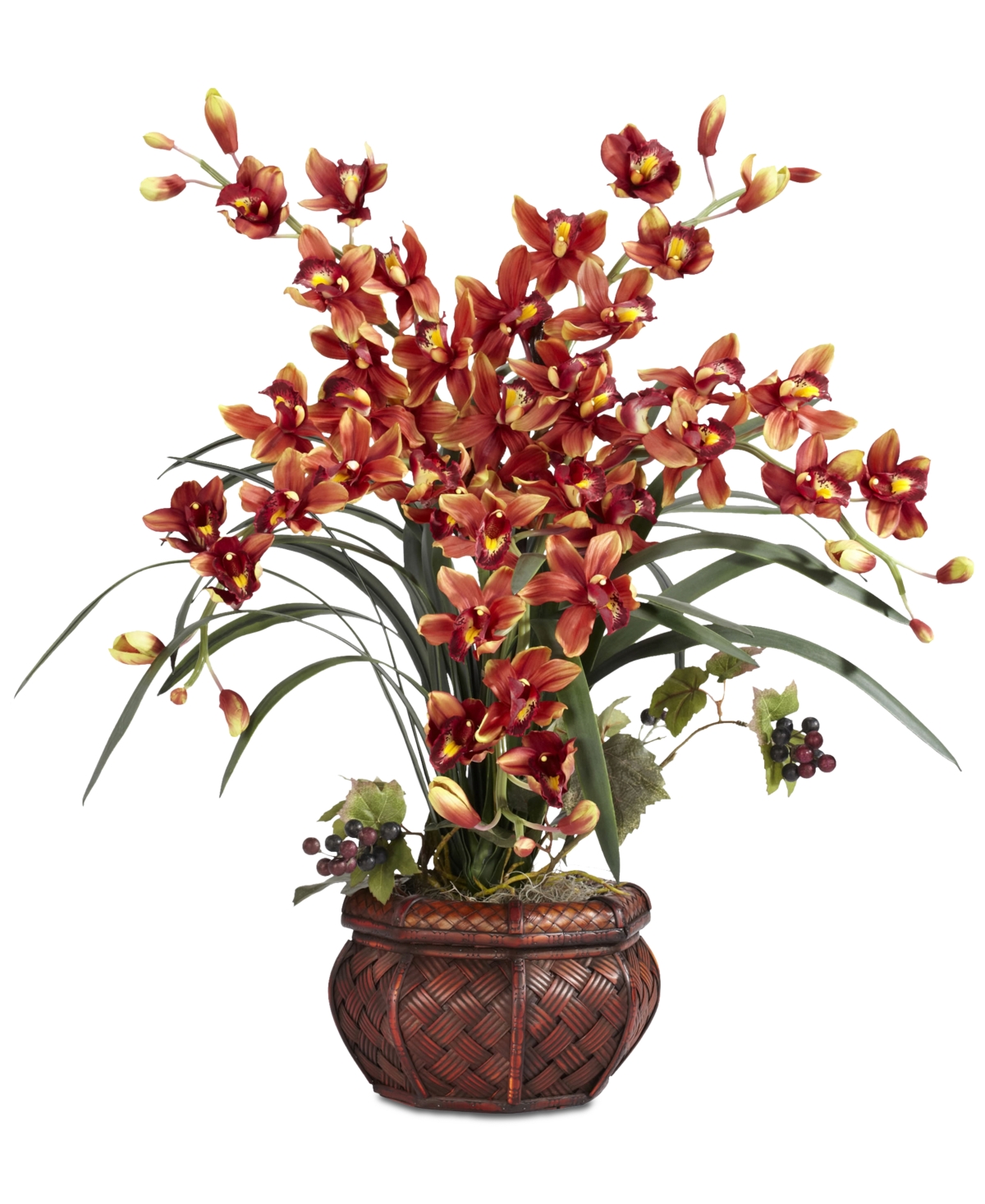 Click here for Nearly Natural Cymbidium Arrangement with Decorati... prices