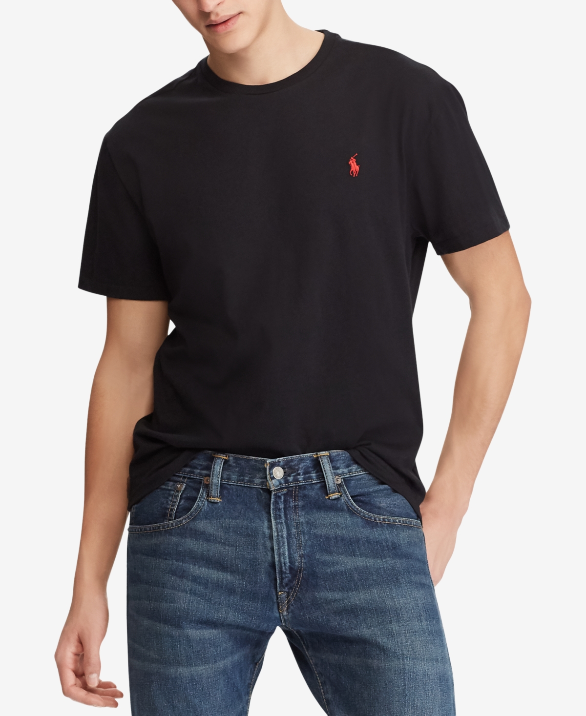 Polo Ralph Lauren Mens Classic Fit Crew Neck T-Shirt - Black