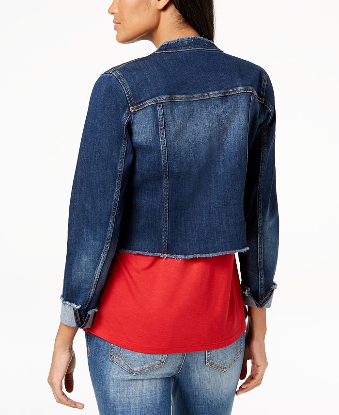 INC International Concepts I.N.C. Cropped Denim Jacket, Created for ...
