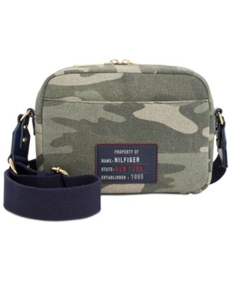 Tommy Hilfiger Bowers Camo Canvas Crossbody - Macy's
