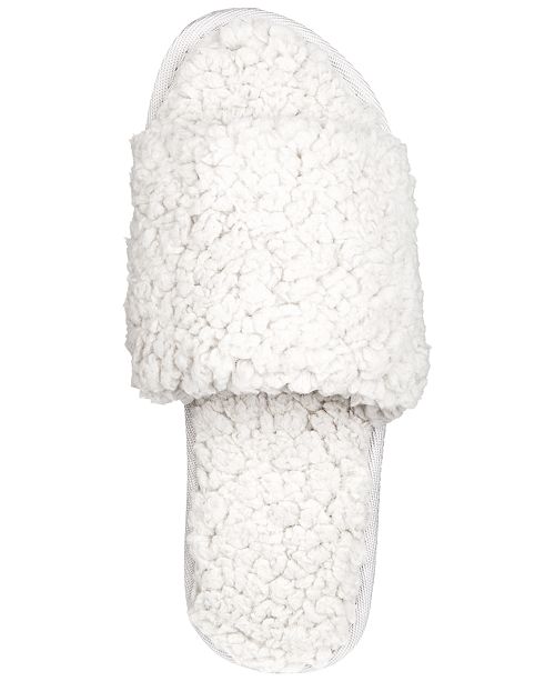 Lemon Women's Faux-Berber Slide Slippers & Reviews - Slippers - Shoes ...