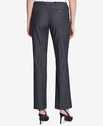 Calvin Klein Patterned Straight-Leg Pants, Regular & Petite - Macy's
