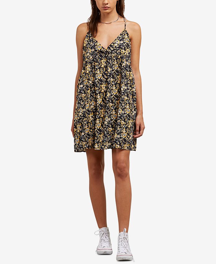 Volcom Juniors' You Want This Strappy Printed Dress - Macy's