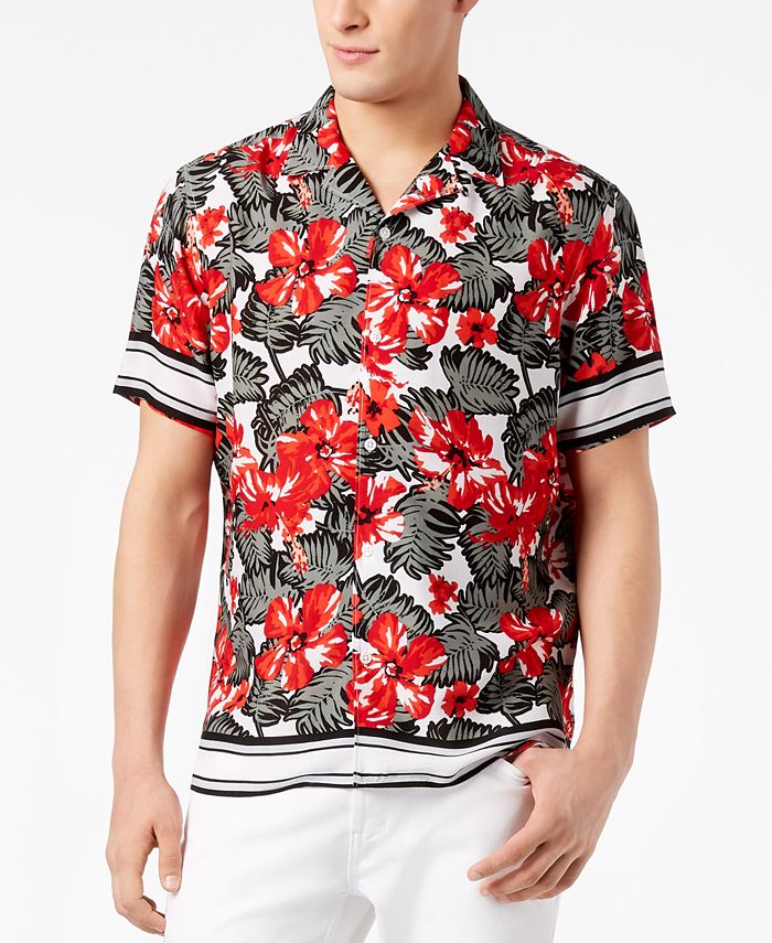 INC International Concepts I.N.C. Men's Tropical-Print Shirt, Created ...