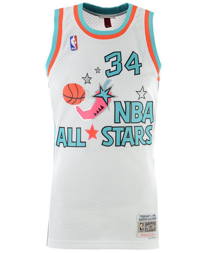 Mitchell & Ness Men's Hakeem Olajuwon NBA All Star 1996 Swingman Jersey ...