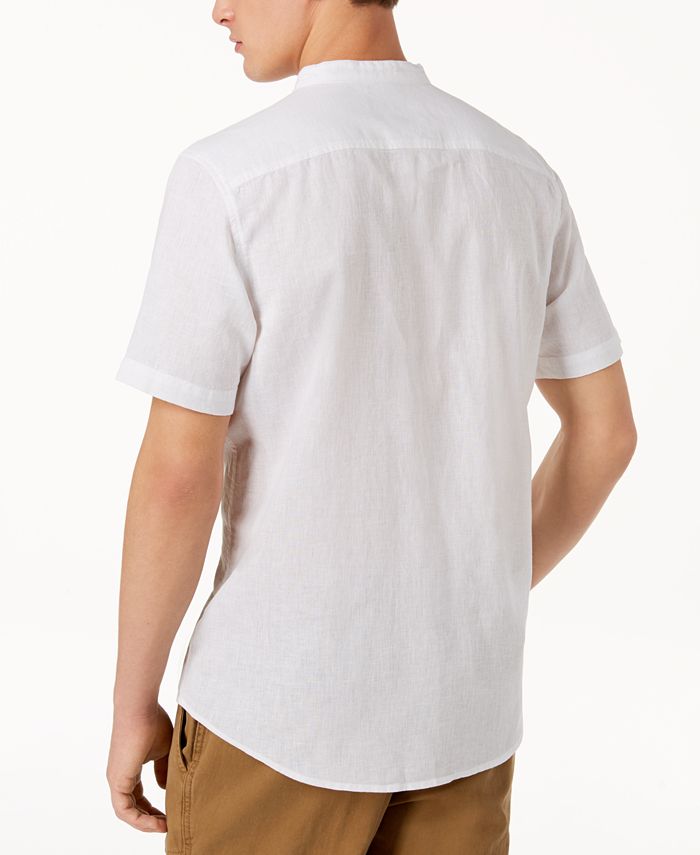 American Rag Men's Banded Collar Shirt, Created for Macy's - Macy's