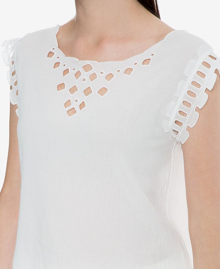 Max Studio London Cotton Eyelet Top, Created for Macy's - Macy's