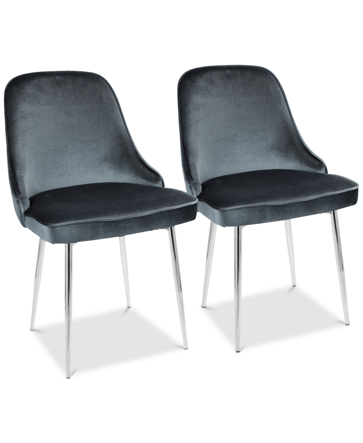 Click here for Marcel Dining Chair (Set of 2) - Chrome Finish - B... prices