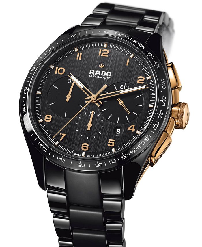 Rado Men's Swiss Automatic Chronograph HyperChrome Black High-Tech ...