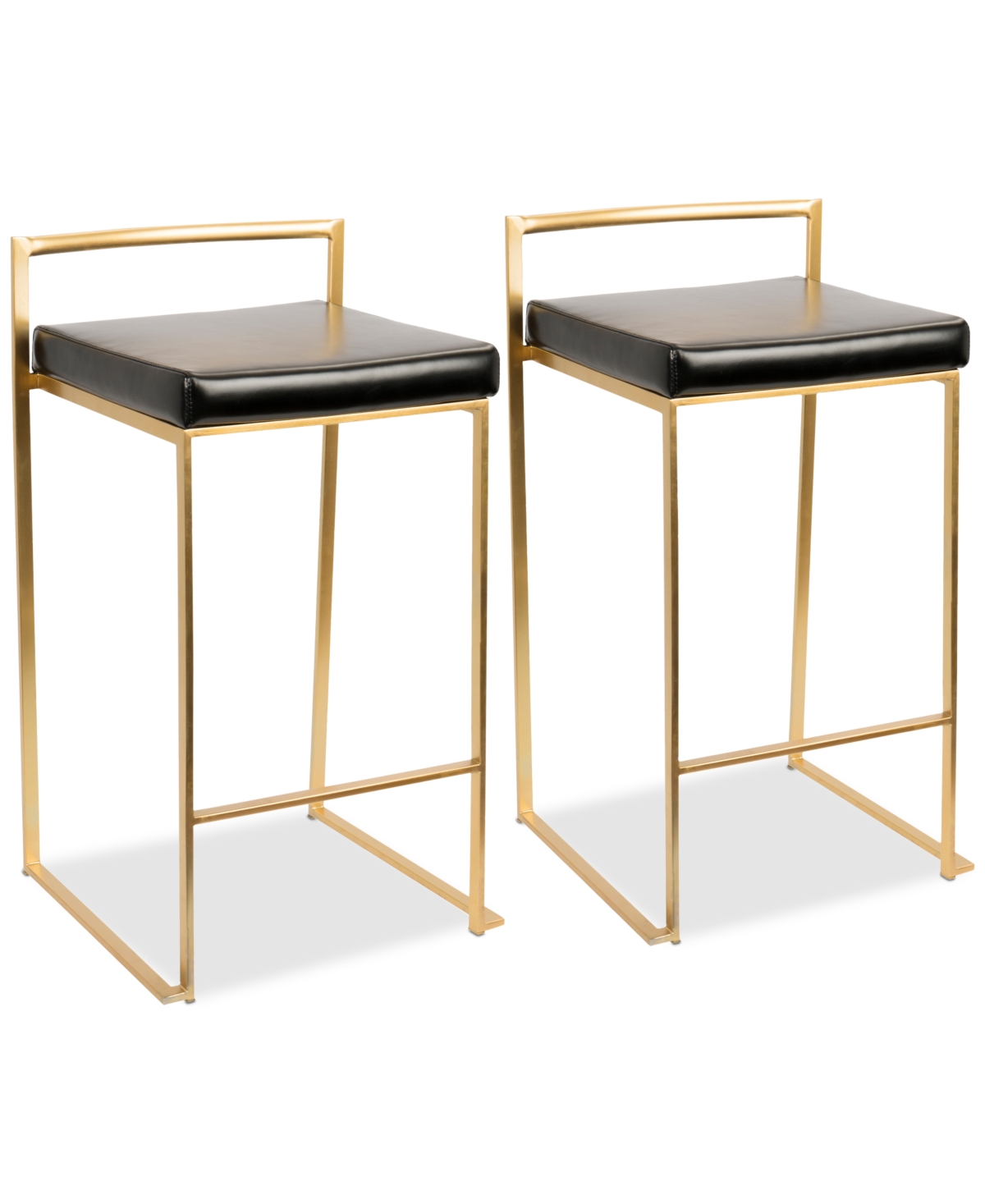 Click here for Fuji Counter Stool (Set of 2) - Black prices