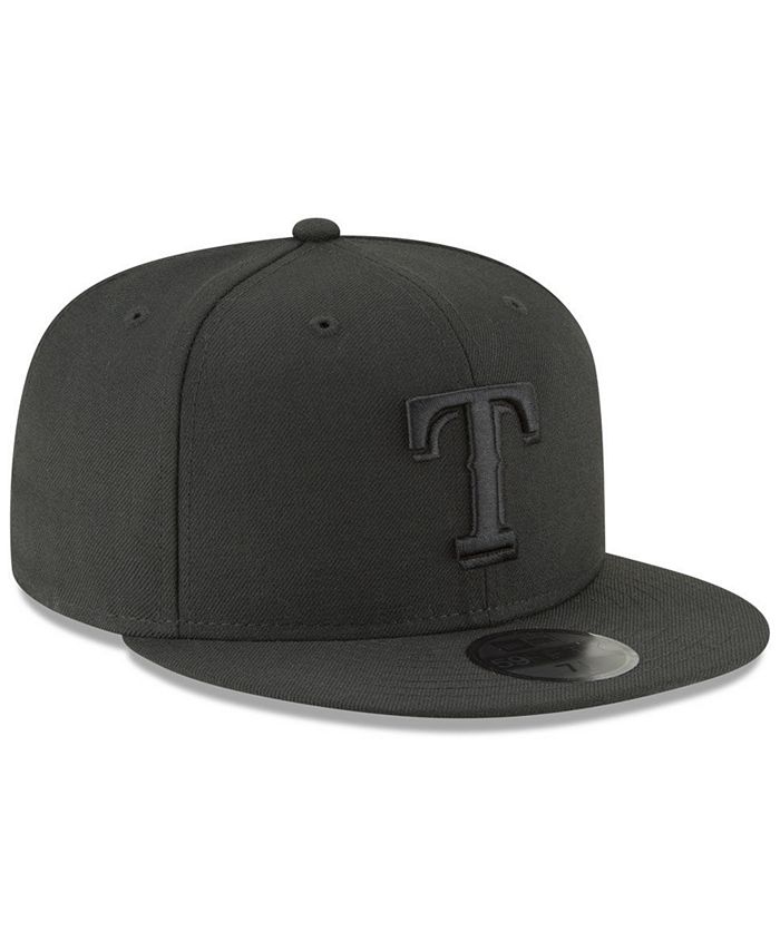 New Era Texas Rangers Blackout 59FIFTY FITTED Cap - Macy's