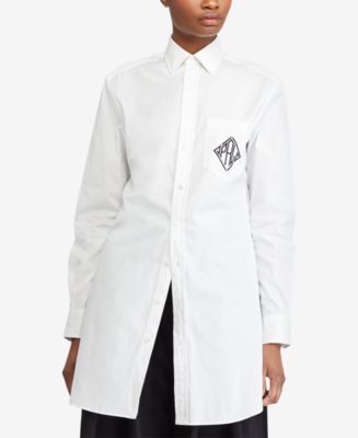 Polo Ralph Lauren Monogram Cotton Button Up - Macy's