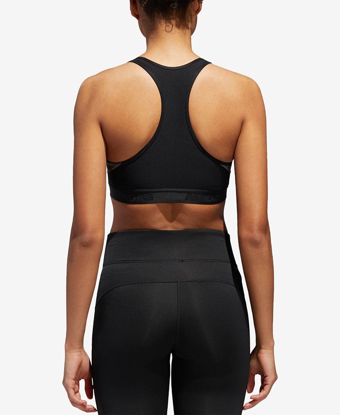 adidas ClimaCool® Printed Racerback Light-Support Sports Bra - Macy's