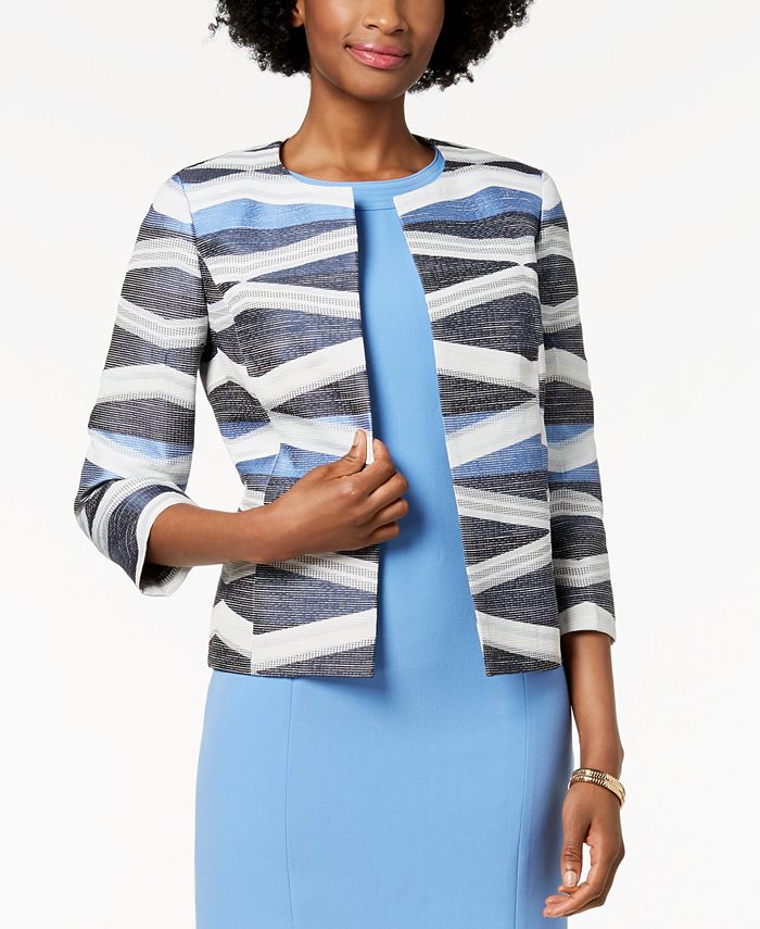 Kasper Printed Flyaway Jacket, Regular & Petite - Macy's