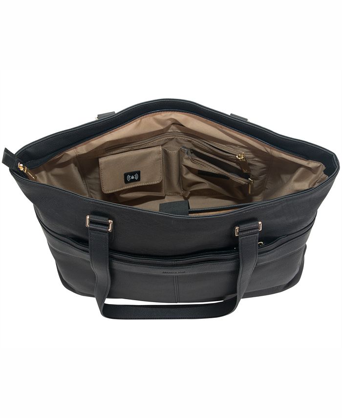 Kenneth Cole Reaction McGote 15" Leather Computer Business Tote - Macy's