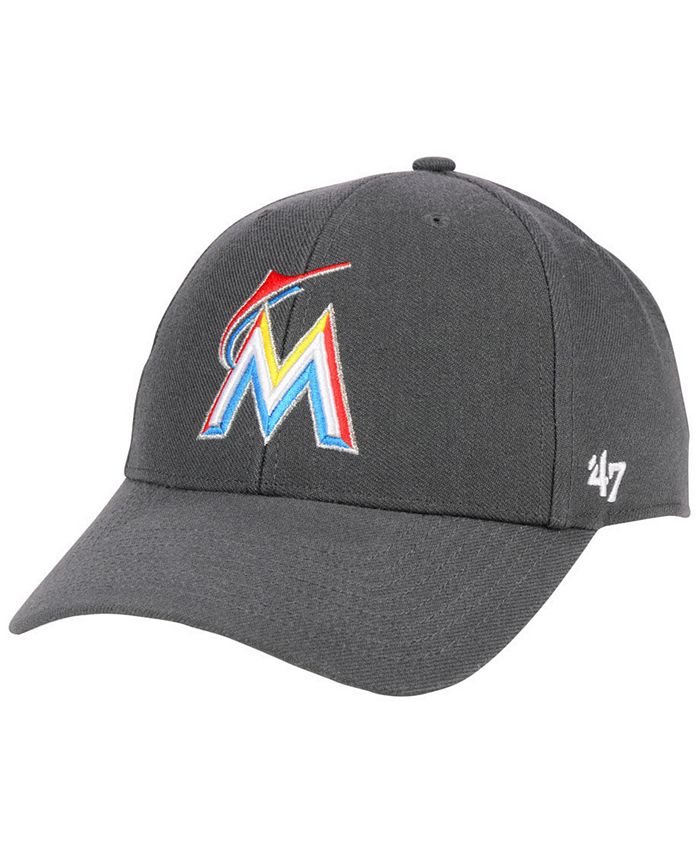 '47 Brand Miami Marlins Charcoal MVP Cap - Macy's