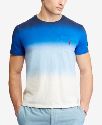Polo Ralph Lauren Men's Ombré Custom Slim Fit Jersey Pocket T-Shirt ...