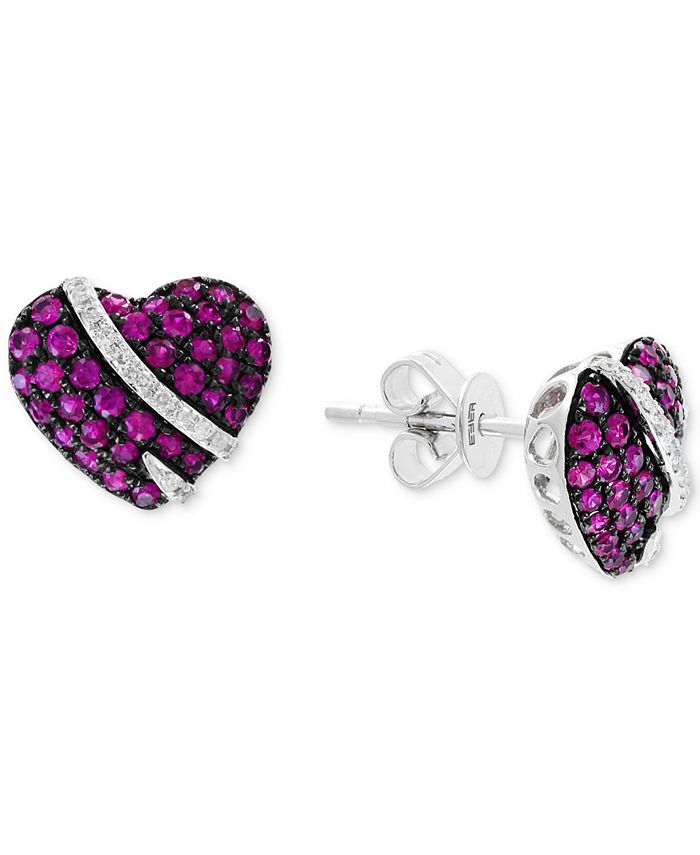 EFFY Collection EFFY® Ruby (3/4 ct. t.w.) & Diamond (1/10 ct. t.w ...
