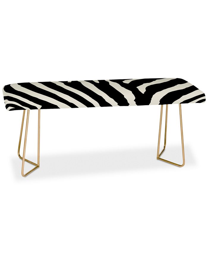 Deny Designs Natalie Baca Zebra Stripes Bench - Macy's