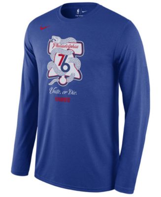 Nike Men's Philadelphia 76ers Playoff Mantra Legend Long Sleeve T-Shirt ...