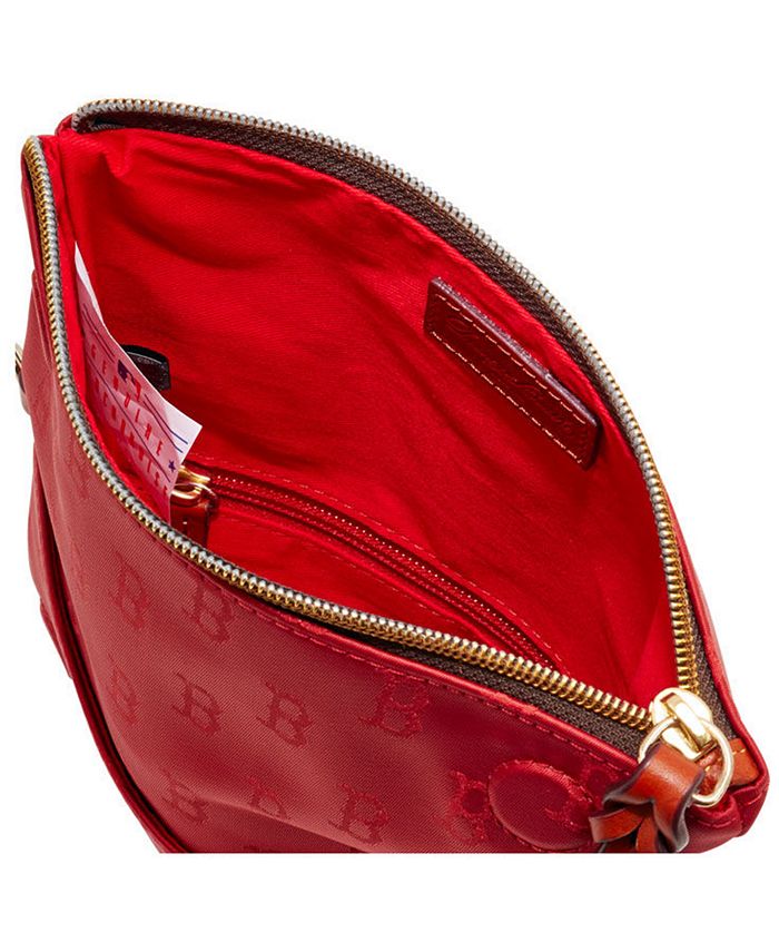 Dooney & Bourke Boston Red Sox Embossed Nylon Foldover Crossbody - Macy's