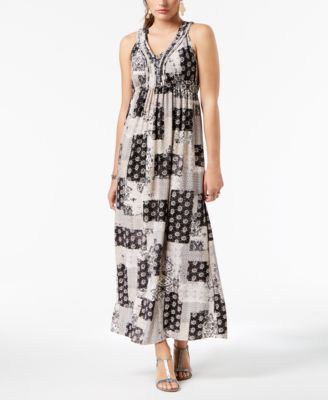 Style & Co Petite Printed Maxi Dress, Created for Macy's - Macy's