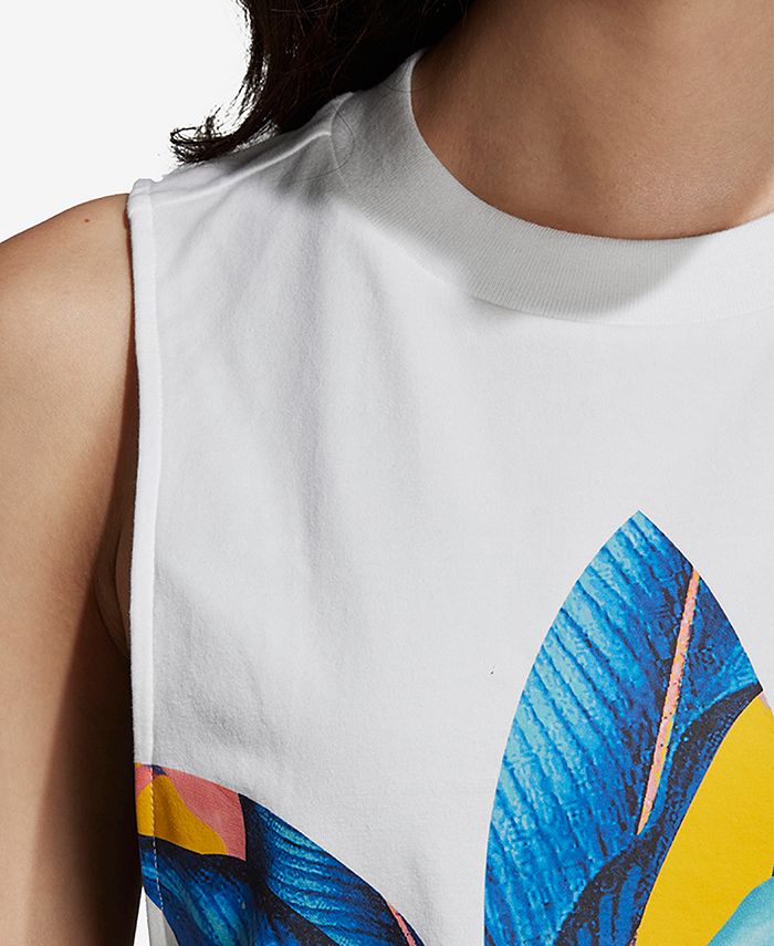 adidas Printed-Logo Racerback Tank Top - Macy's