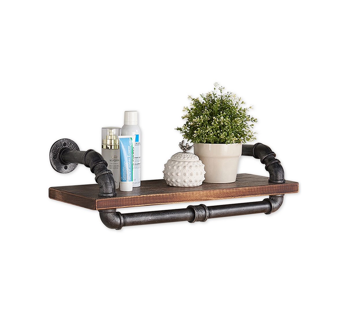 Click here for 24 Isadore Industrial Pine Wood Floating Wall Shel... prices