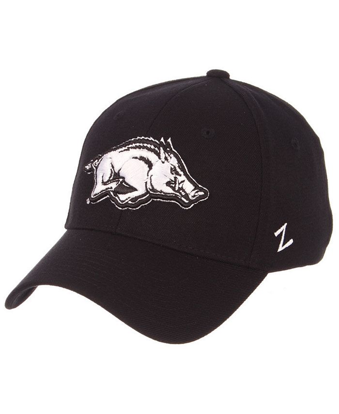 Zephyr Arkansas Razorbacks Black/White Stretch Cap - Macy's