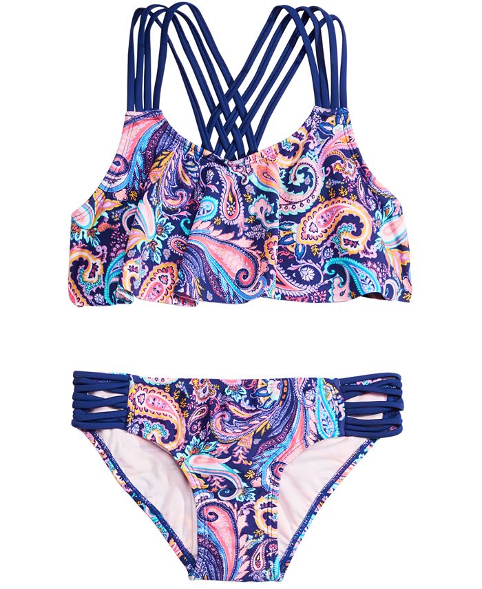 Summer Crush Big Girls 2-Pc. Printed Bikini Swimsuit - Macy's