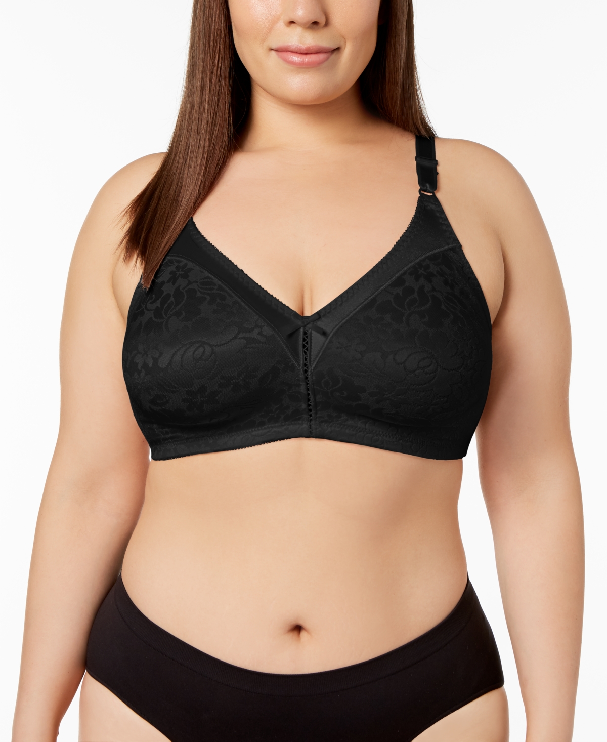 Bali Double Support Spa Closure Wireless Bra 3372 - Black