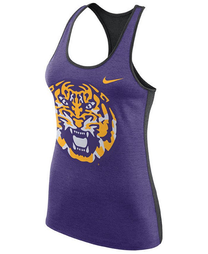 Nike Women's LSU Tigers Dri-Fit Touch Tank - Macy's