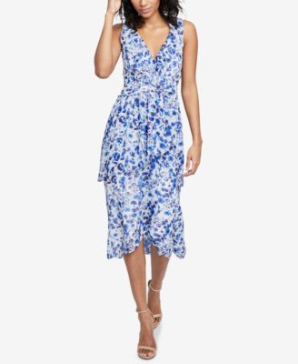 RACHEL Rachel Roy Floral-Print Ruffled Dress, Created for Macy's - Macy's