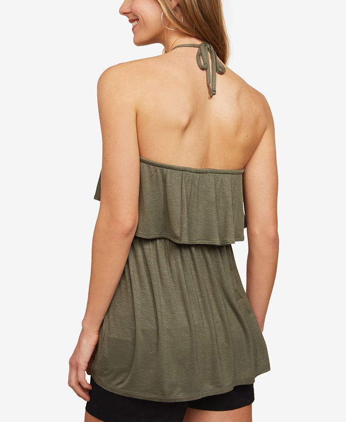 Motherhood Maternity Ruffled Halter Top - Macy's