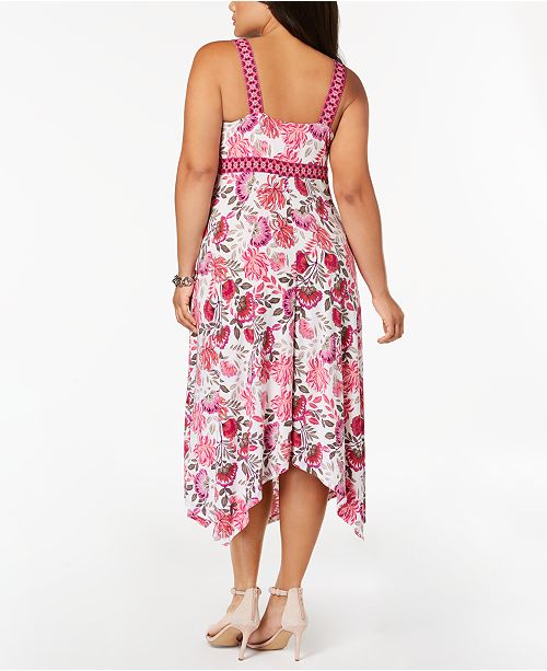 INC International Concepts I.N.C. Plus Size Ring-Detail Maxi Dress ...