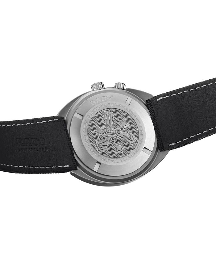 Rado Men's Swiss Automatic Tradtition Captain Cook MKIII Black Fabric ...