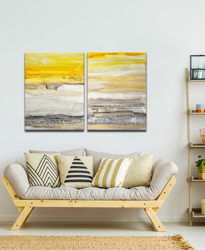 Ready2HangArt 'Latest Sunset I/II' 2 Piece Abstract Canvas Wall Art Set ...
